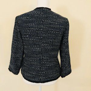Anne Klein | Jackets & Coats | Anne Klein Womens Fringetrim Tweed Jacket 68 | Poshmark